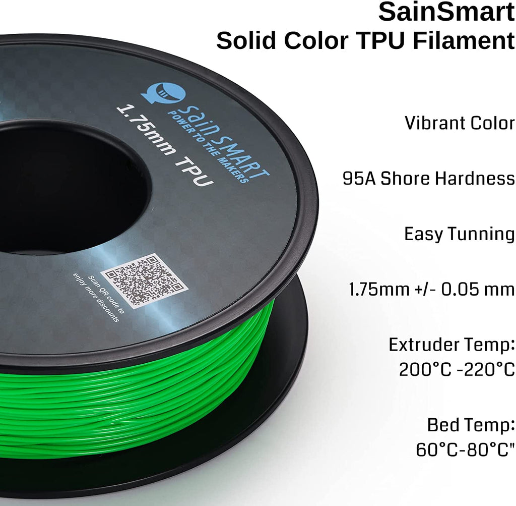 Neon Green, Cyberpunk Color TPU Filament 1.75mm 0.8kg/1.76lb ...