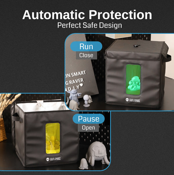 Resin UV Curing Box for LCD SLA 3D Printing, 13.3” Large Size with Tur ...