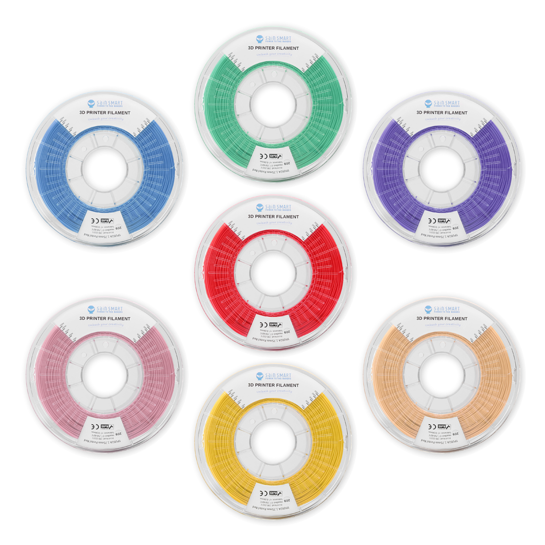 Pastel Color, 1.75mm 92A Flexible TPU Filament, 1KG – SainSmart.com