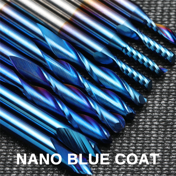 Genmitsu EM10B 10Pcs CNC Router Bits End Mill Set, 1/8" Shank ...