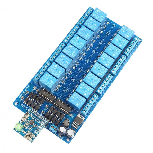[Discontinued]16-Channel USB HID Programmable Control Relay Module[US ...