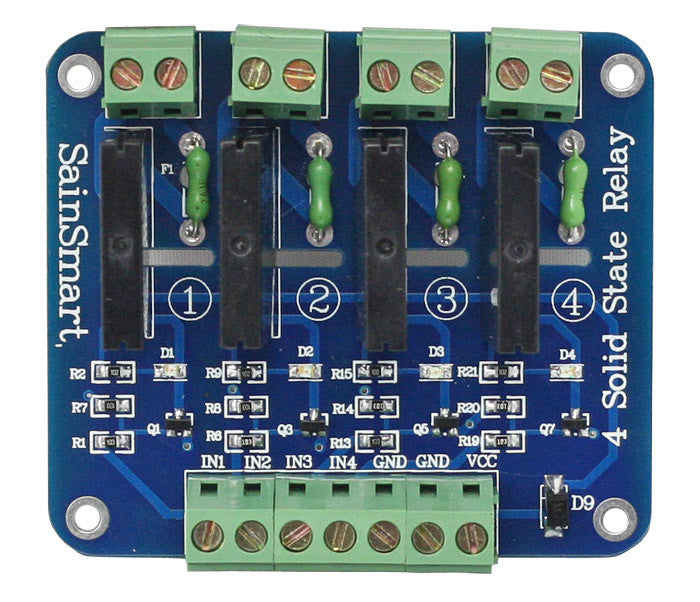 [Discontinued] 4-Channel 5V Solid State Relay Module – SainSmart.com