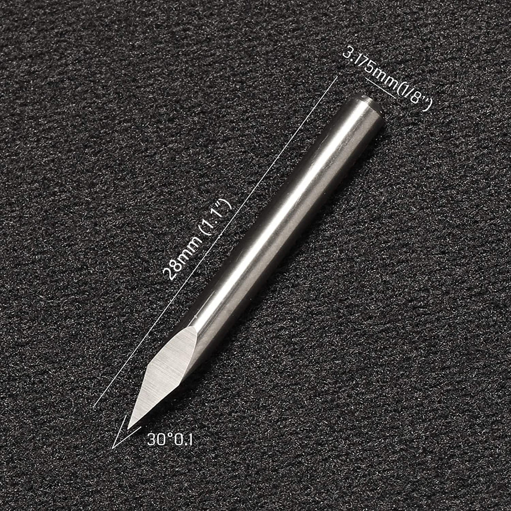 Genmitsu TR10 Series, Triangular V-Bit, 0.1mm, 1/8'' Shank, 10Pcs CNC ...
